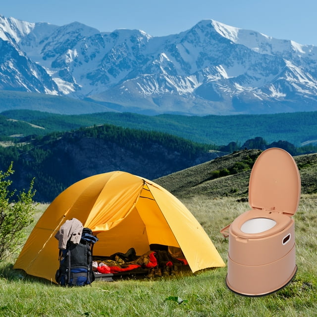 Zimtown Portable Outdoor Camping Toilet with Detachable Inner Bucket ...