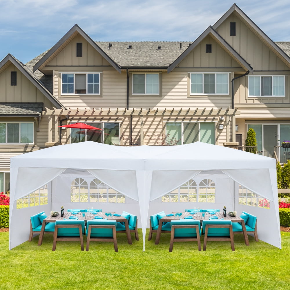 Zimtown Canopy 10'x 20' EZ POP UP Party Tent Wedding Gazebo Canopy ...