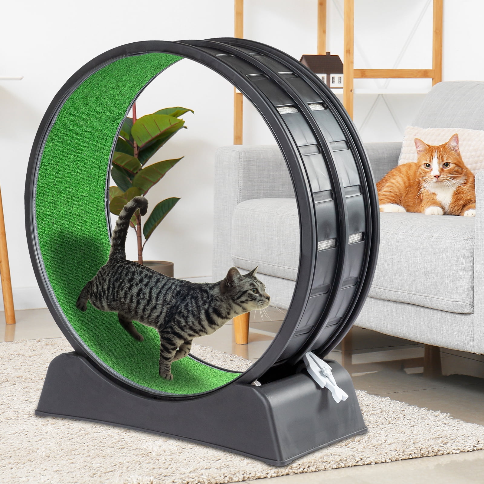 Zimtown 41in Cat Exercise Wheel, Extra-Large Carpeted Running Wheel for ...