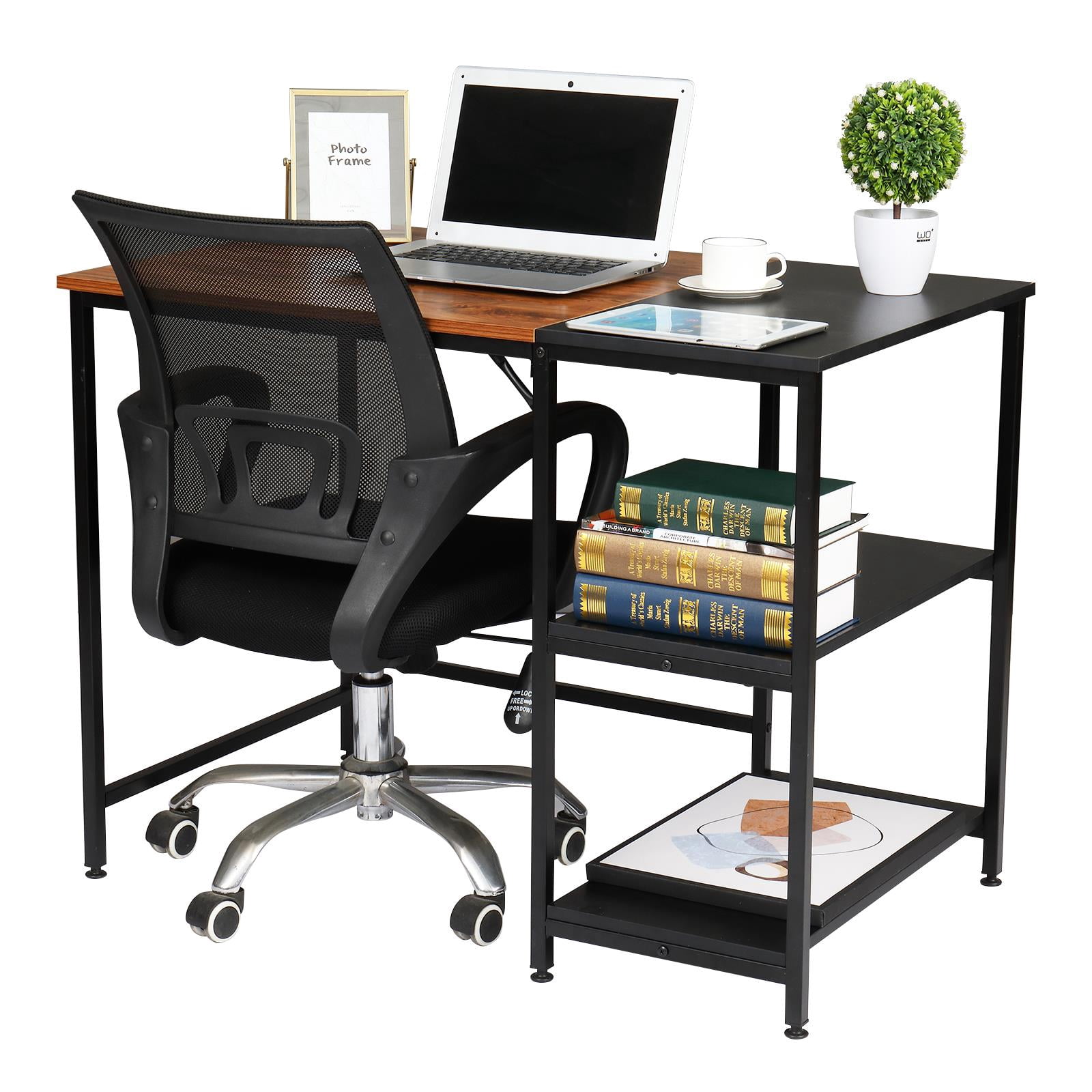 Zimtown Computer Desk 40 inch with Storage Space Home Office Work Desk ...