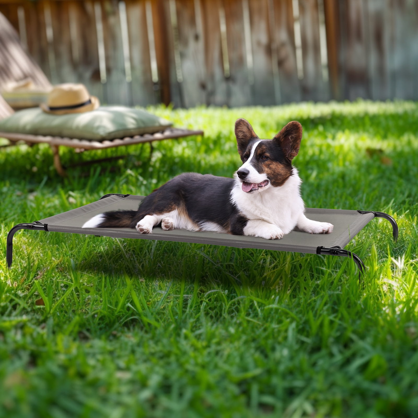 Zimtown Elevated Dog Cat Bed Small Dog Cot Indoor Outdoor Cooling Dog ...