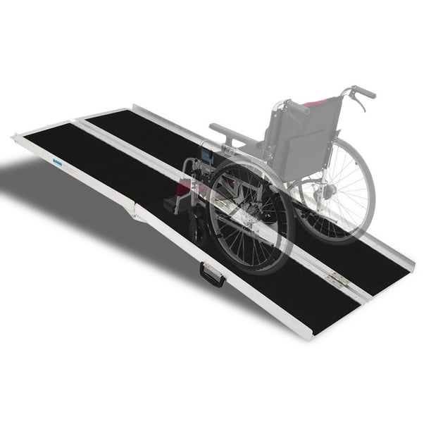 Zimtown Extra Wide Aluminum Foldable Wheelchair Loading Ramp 6ft ...