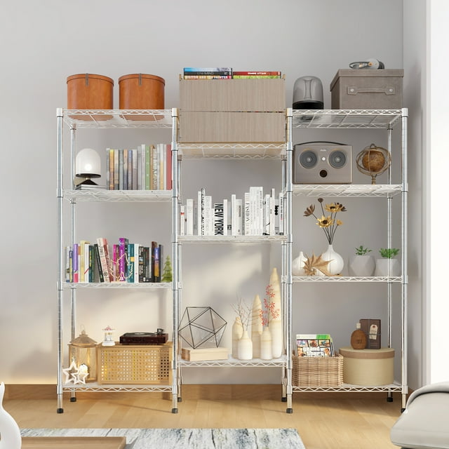 Zimtown Heavy Duty Storage Shelves, 63"W Wire Shelving Unit, Adjustable ...