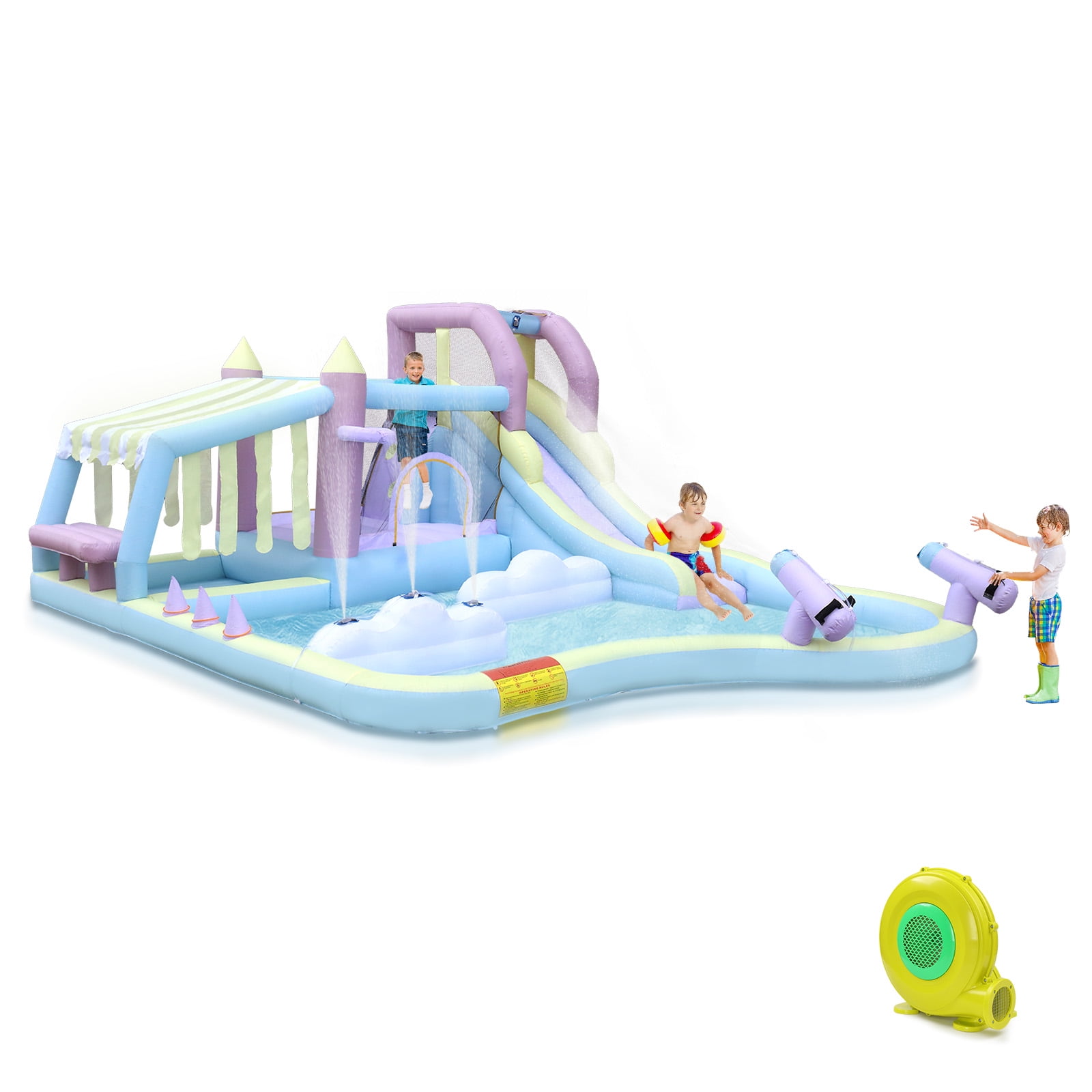 Zimtown Inflatable Bounce House, Water Bouncer Castle for Kids Aged 3 ...