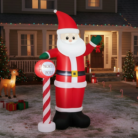 Santa Waving Christmas Decor