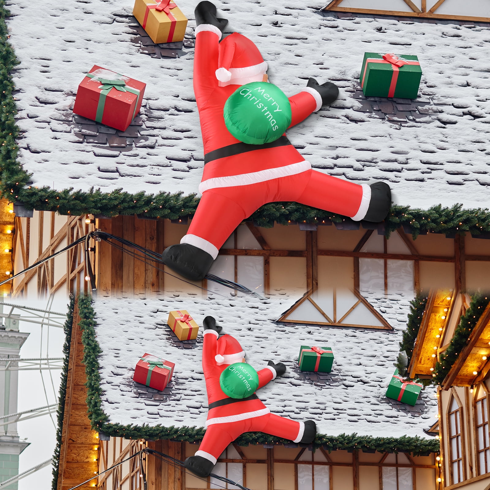 Zimtown Inflatables Santa Claus Outdoor Christmas Decorations for ...