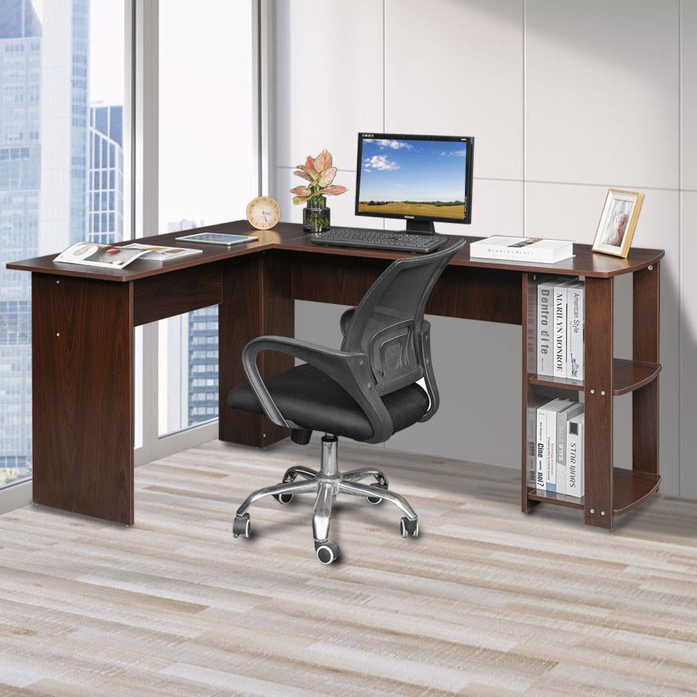 Zimtown L-Shaped Computer Desk Wooden Laptop PC Table Office Study ...