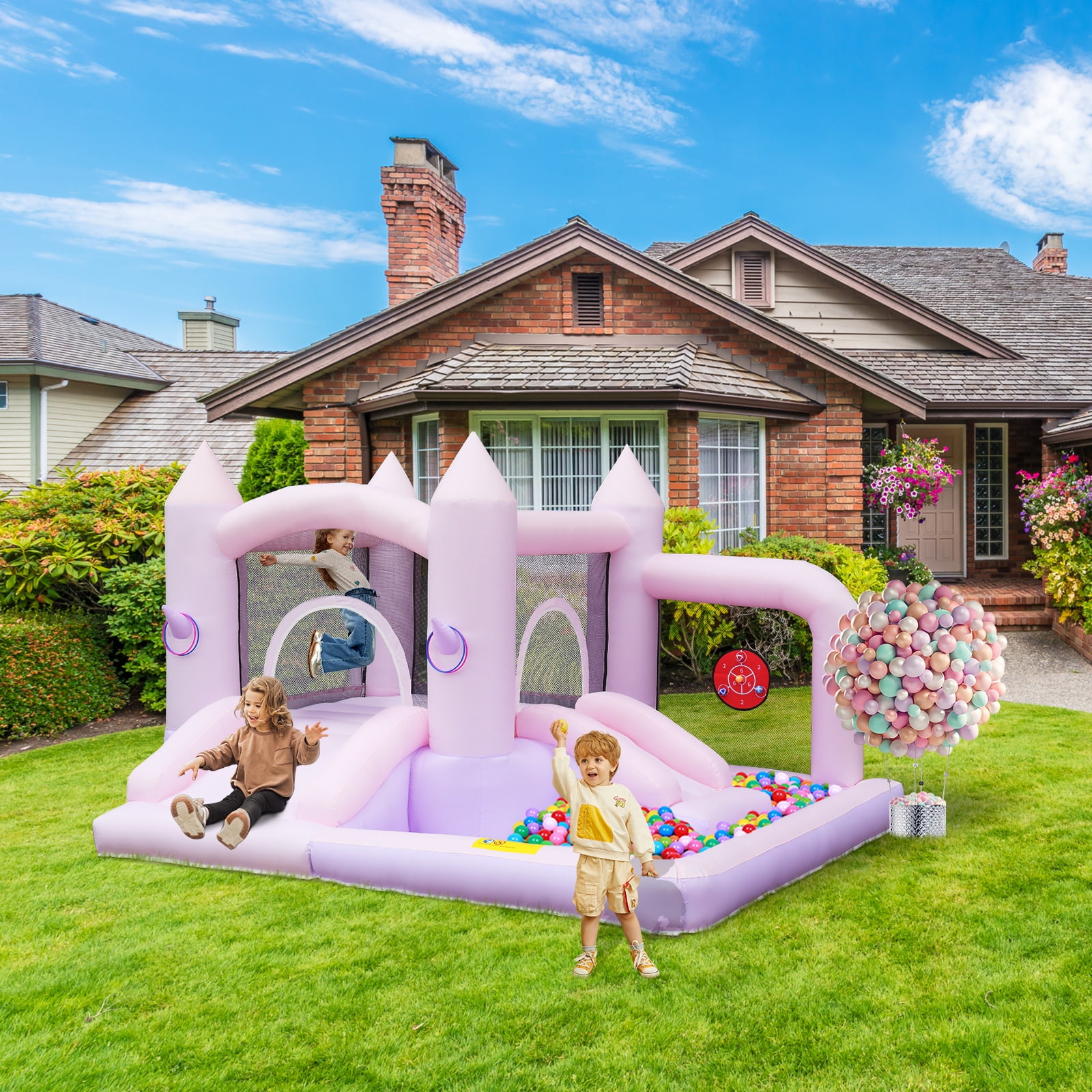 Zimtown Macaron Bounce House, Inflatable Bounce Castle with Blower for ...