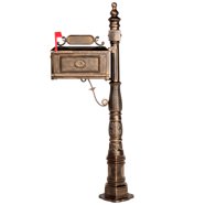 Gibraltar Mailboxes Large Heavy Duty Metal Outback Double Door Post ...