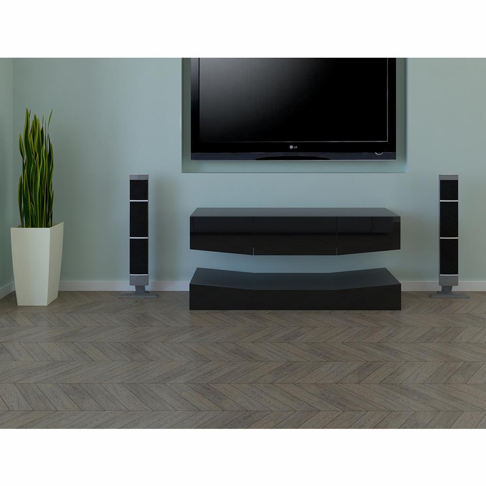 Zimtown Modern Simple TV Stand with LED,Television Stand Entertainment ...