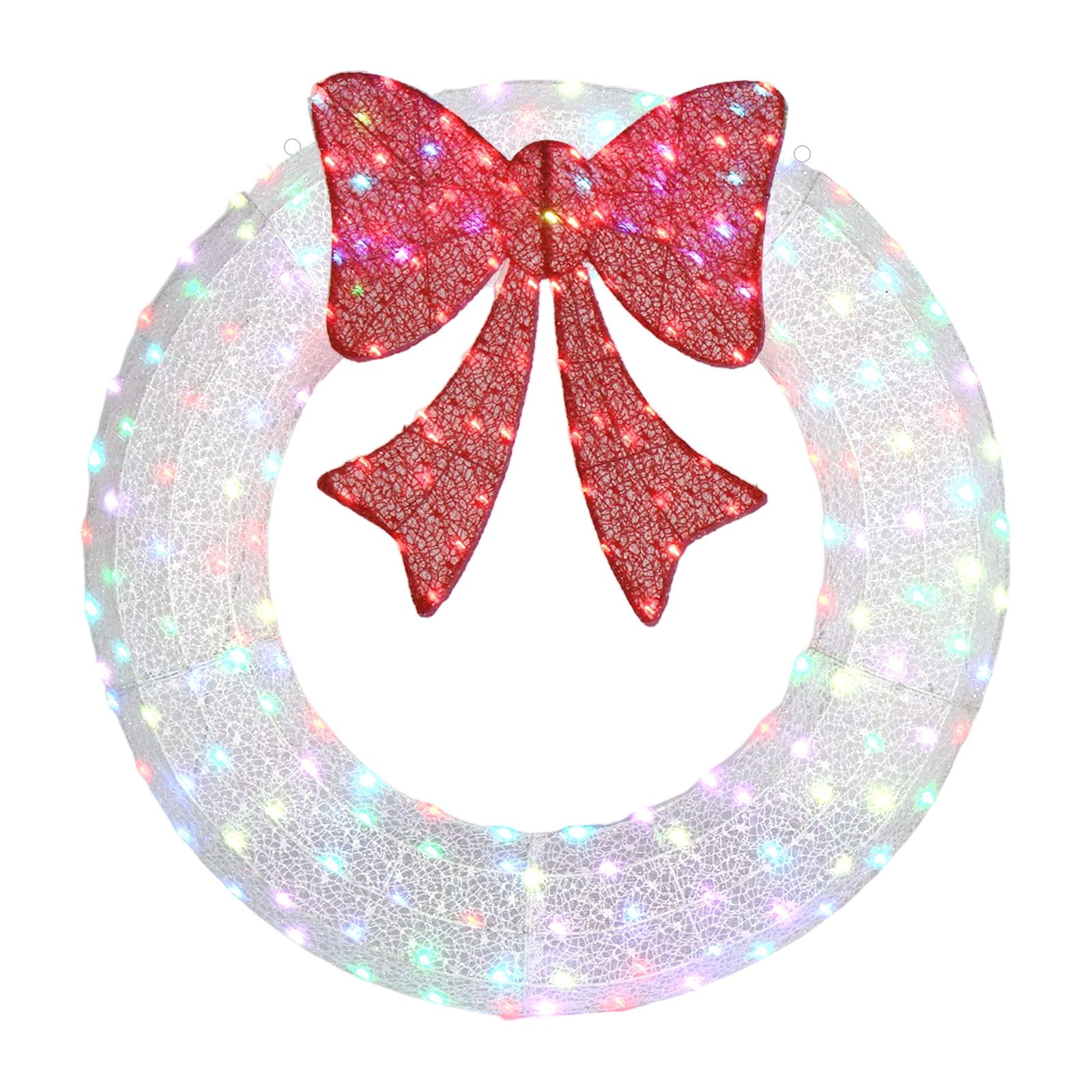 Zimtown Outdoor Christmas 36in Wreath Decor 225 Lights LED for Holiday ...