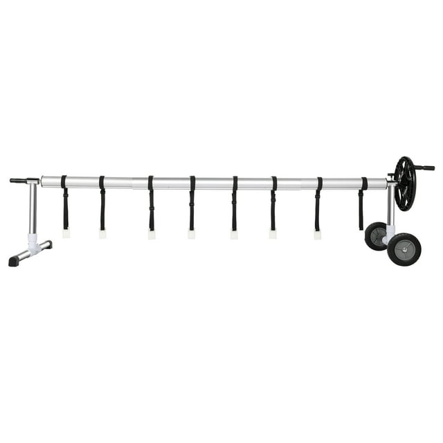 Zimtown Pool Cover Reel Set 18FT, Aluminum Solar Swimming Inground Pool ...