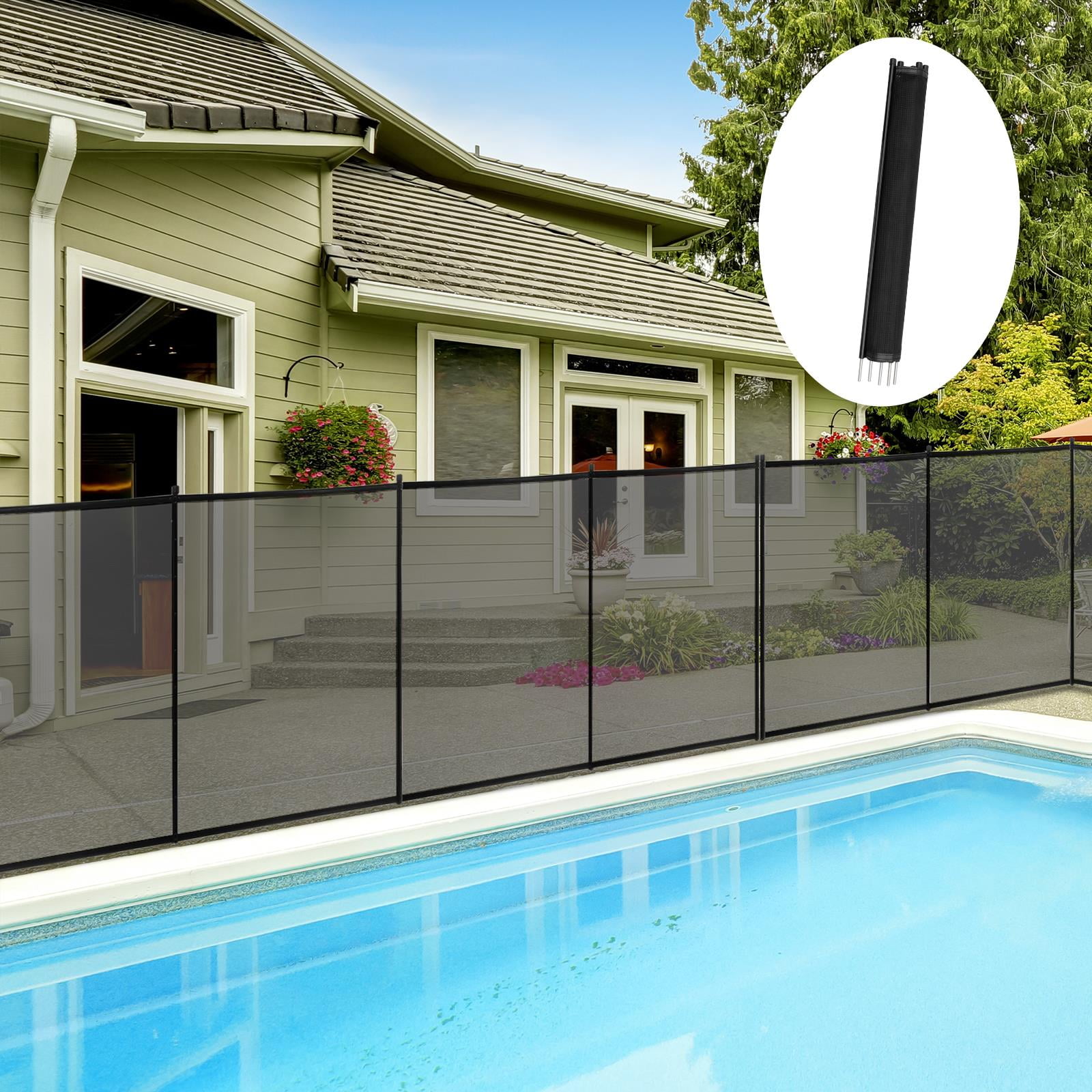 Zimtown Pool Fencing Mesh, 4 x 12 ft Swimming Pool Fence - Walmart.com
