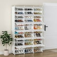 Zimtown 12 Tiers Shoe Rack, 36 Cubes Storage Cabinet, Entryway Shelf ...