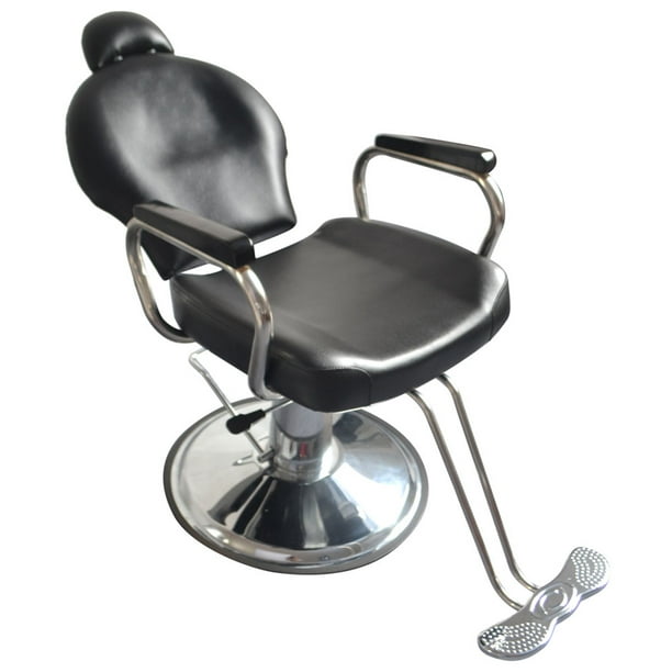 Zimtown Reclining Hydraulic Barber Chair with Headrest, Salon Styling ...
