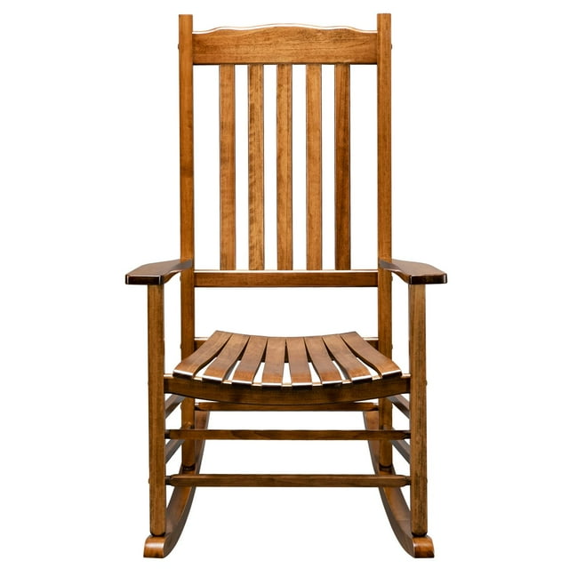 Zimtown Solid Wood Rocking Chair for Garden, High-Back Comfort, Durable ...