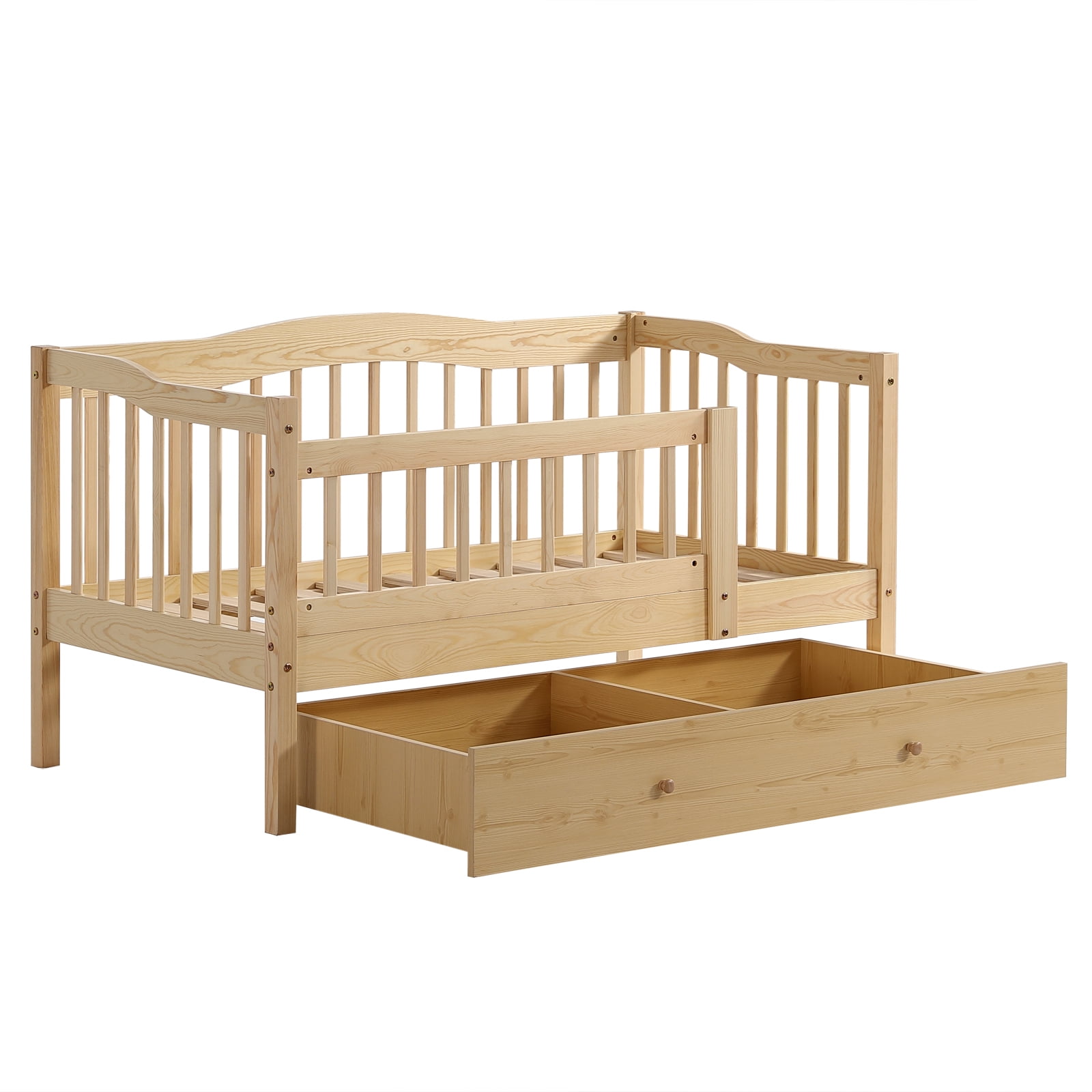 Zimtown Toddler Daybed, Kids Day Bed Frame with Storage Drawer ...
