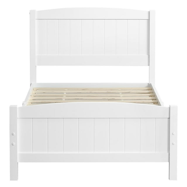 Zimtown Twin Bed Frame,Solid Pine Wood Kids Twin Platform Bed Frame ...
