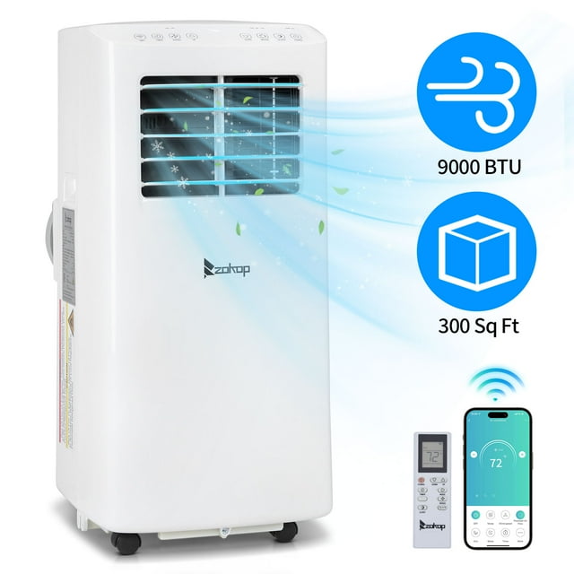 Zimtown WiFi Enabled 6000BTU (9000BTU ASHRAE) 3-in-1 Portable Air ...