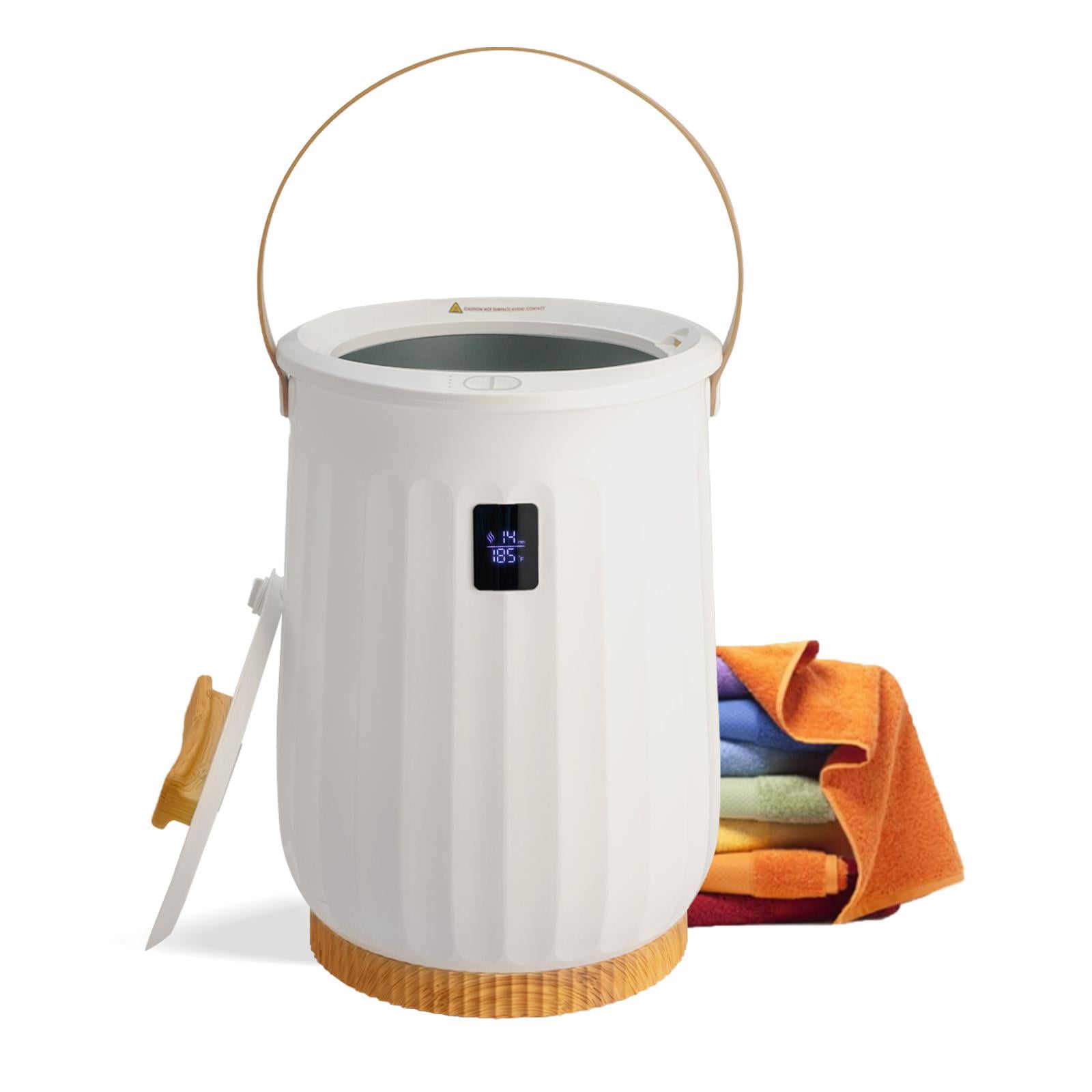 Zimtwon Bathroom Towel Warmer Bucket w/ Fragrance Holder & Auto Shut ...
