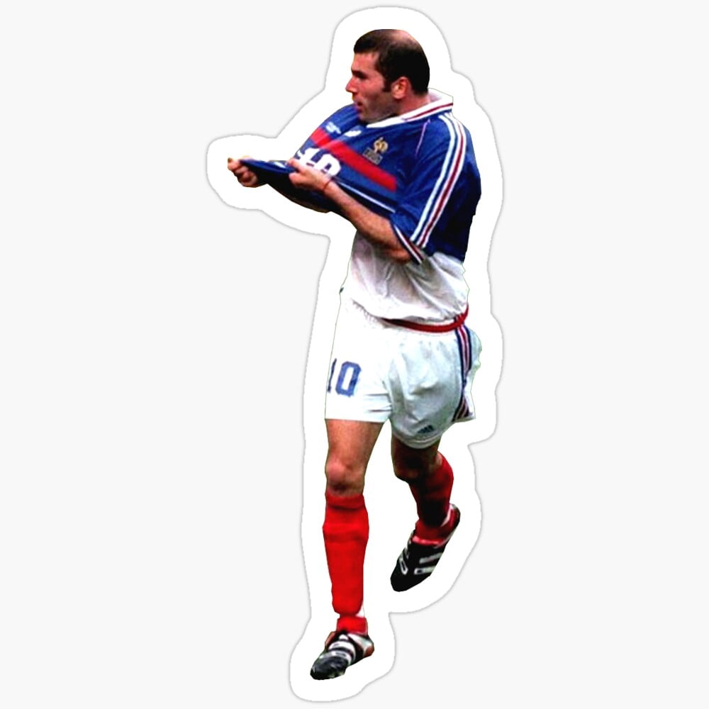 Zinã©Dine Zidane World Cup 1998 Sticker Phone Decal Water Bottle ...
