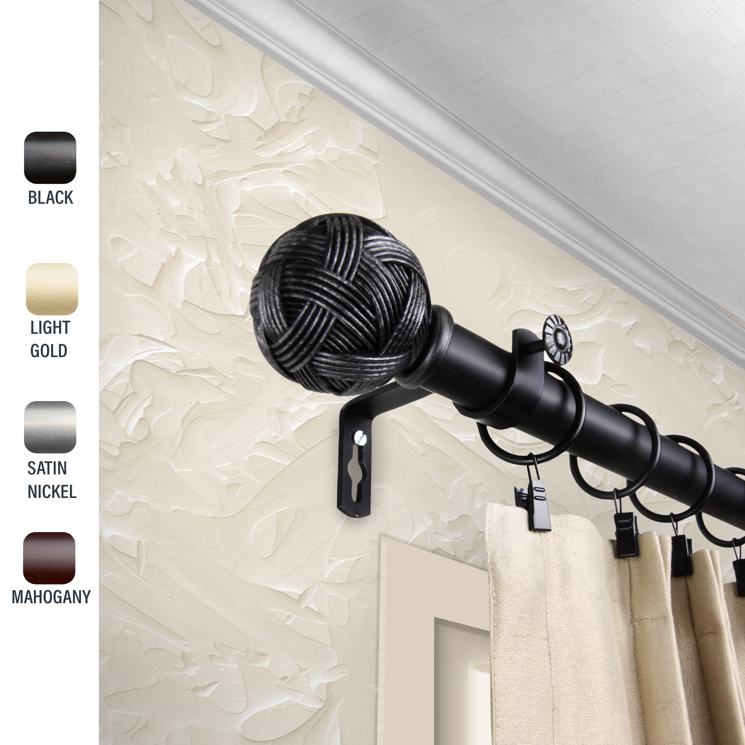 120 170 Inch Curtain Rod