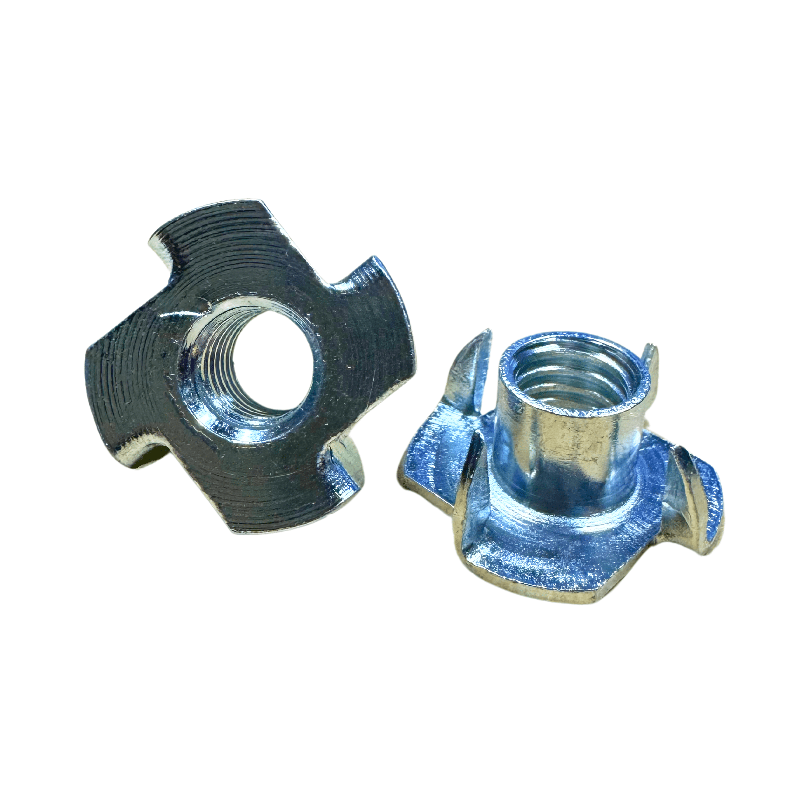 Zinc 3/8" Tee Nut with 4 Prongs - Easy Install for Furniture Casters ...