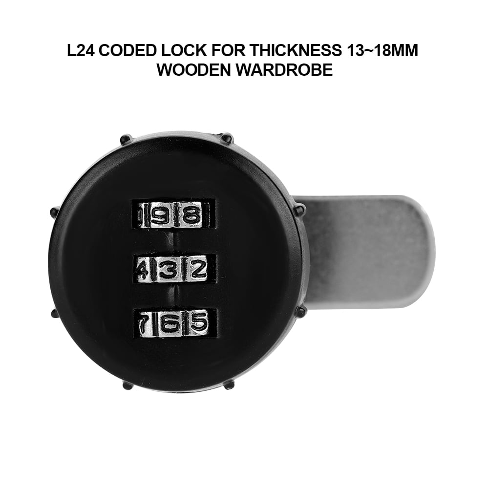 Zinc Alloy 3-Digit Combination Cam Cabinet Lock - Keyless Security ...