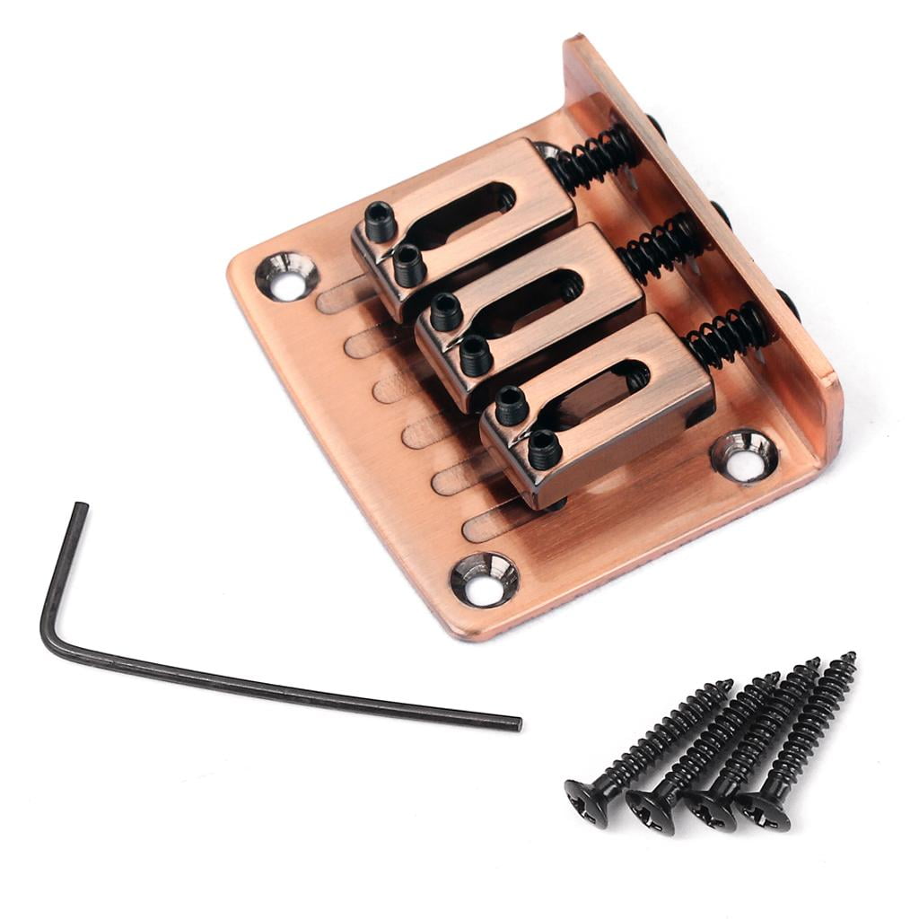 Zinc Alloy 3 String Guitar Bridge for Cigar Box Electric Guitar ...