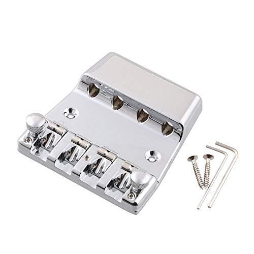 Zinc Alloy 4 String Bass Bridge Tailpiece Chrome - Walmart.com