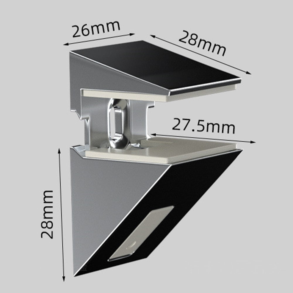 Zinc Alloy Adjustable Shelf Clamp Glass Shelf Support Plate Holder ...