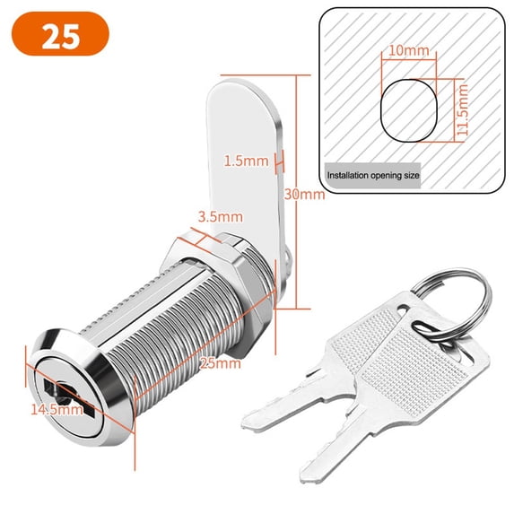 Zinc Alloy Cam Lock for Cabinets,Mailboxes,File Drawers,Secure Small ...