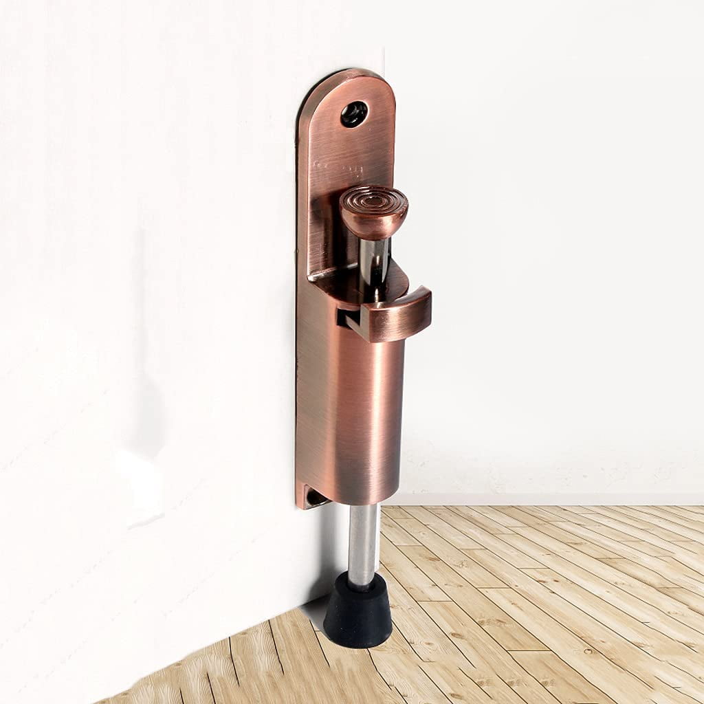 Zinc Alloy Foot-Operated Lever Door Stops Adjustable Kickdown Bronze ...