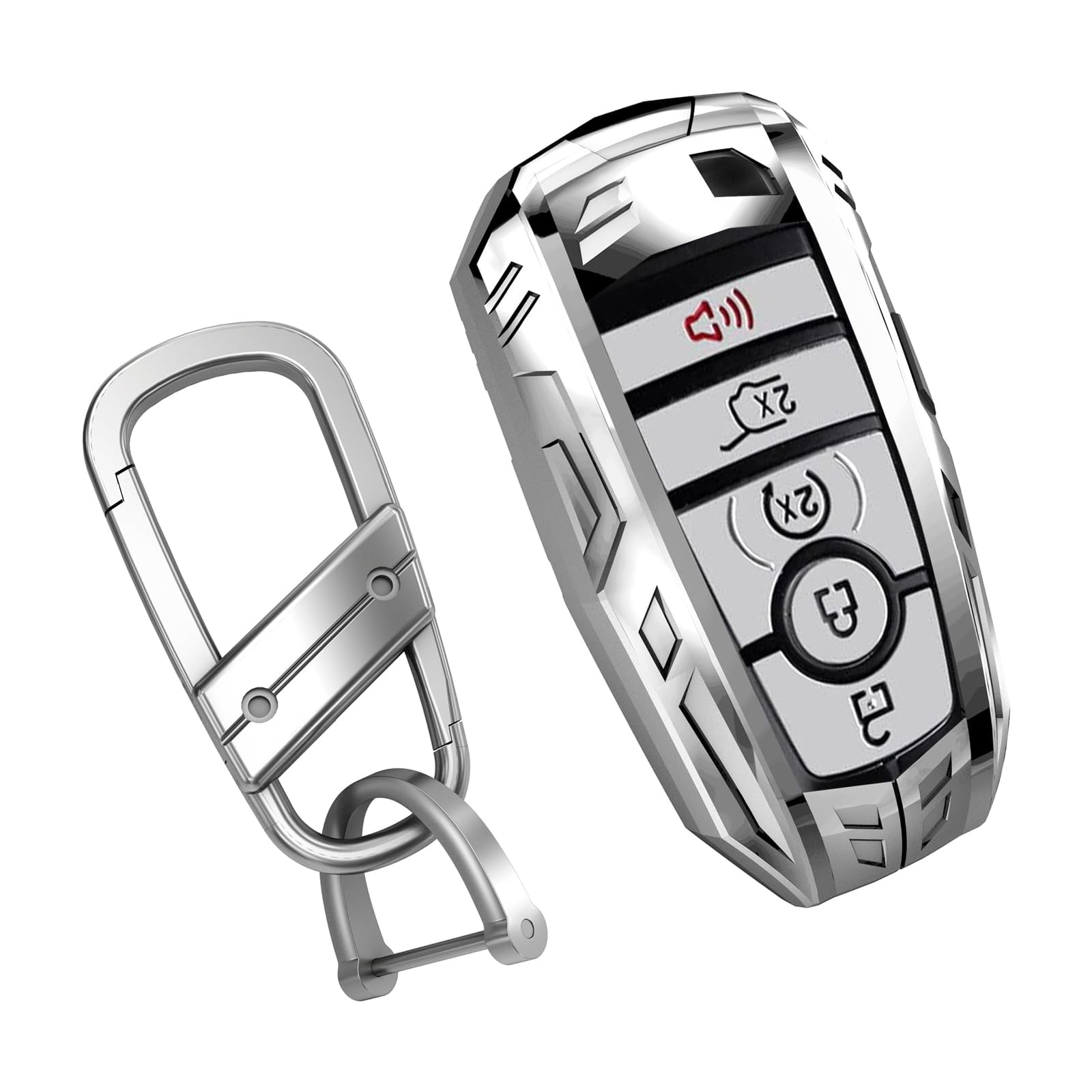 Zinc Alloy & Genuine Leather Key Fob Cover for Ford Expedition ...