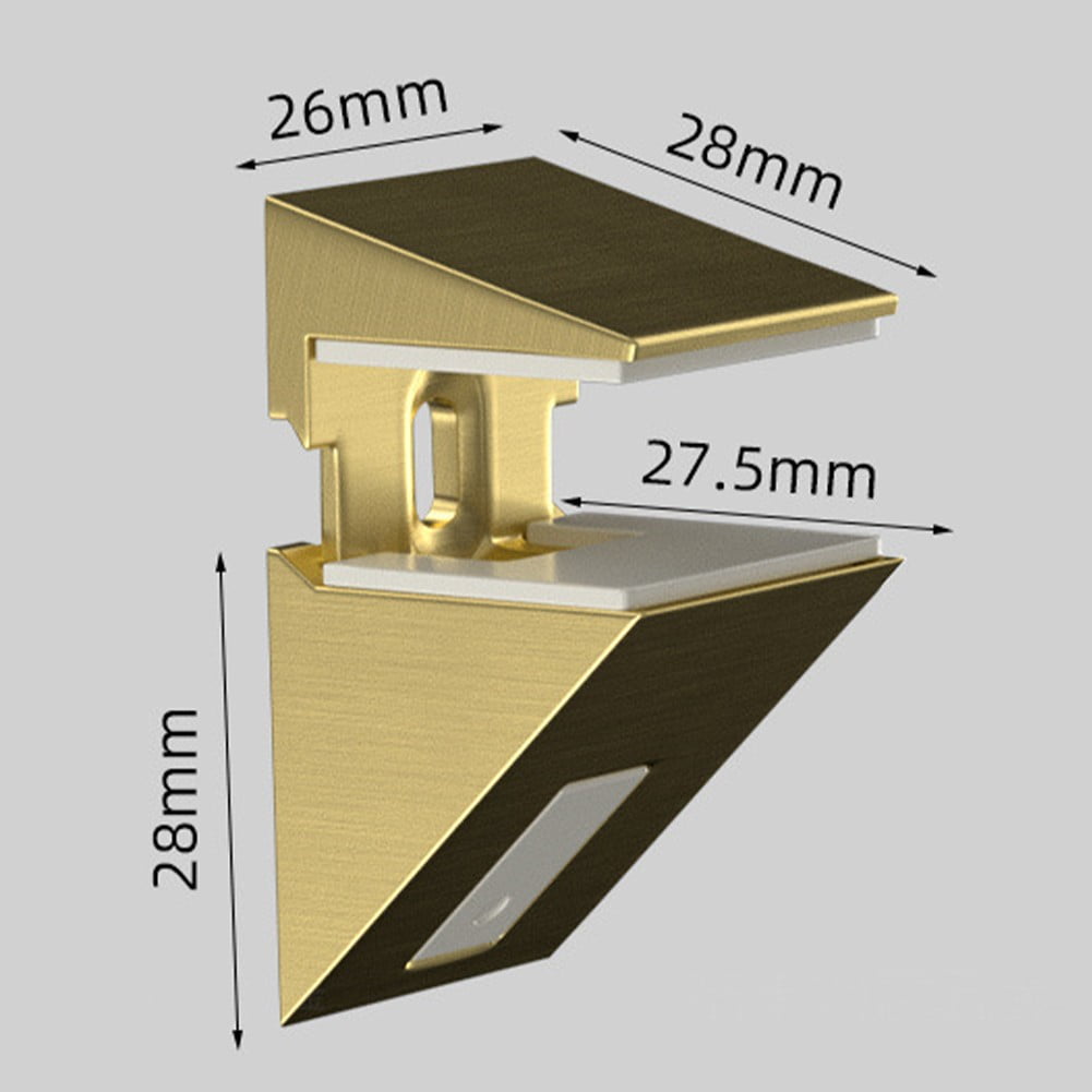 Zinc Alloy Glass Shelf Bracket Wall Mounted Bathroom Support Shelf ...