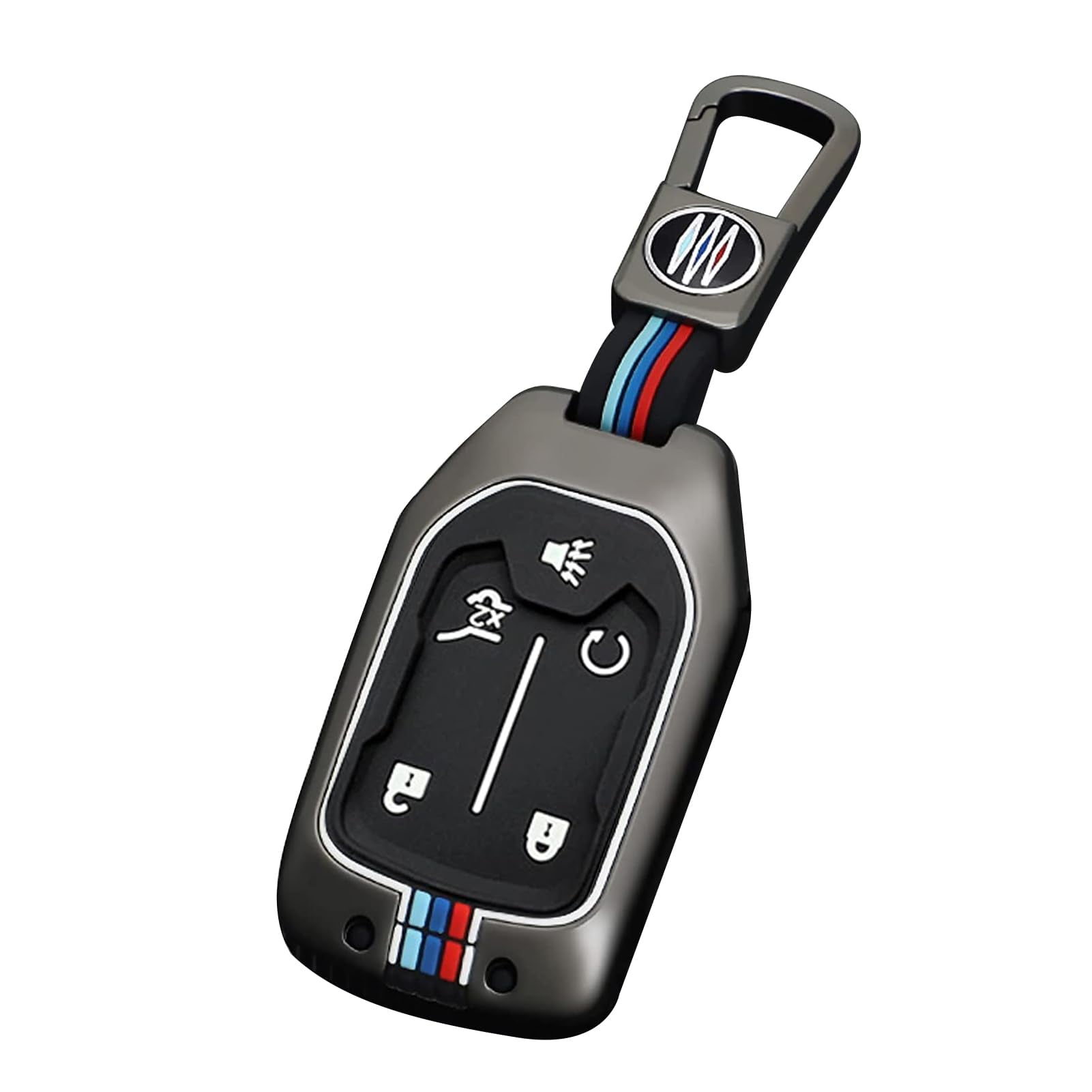 Zinc Alloy Key Fob Case Cover 5-Button Compatible with 2019-2022 Chevy ...