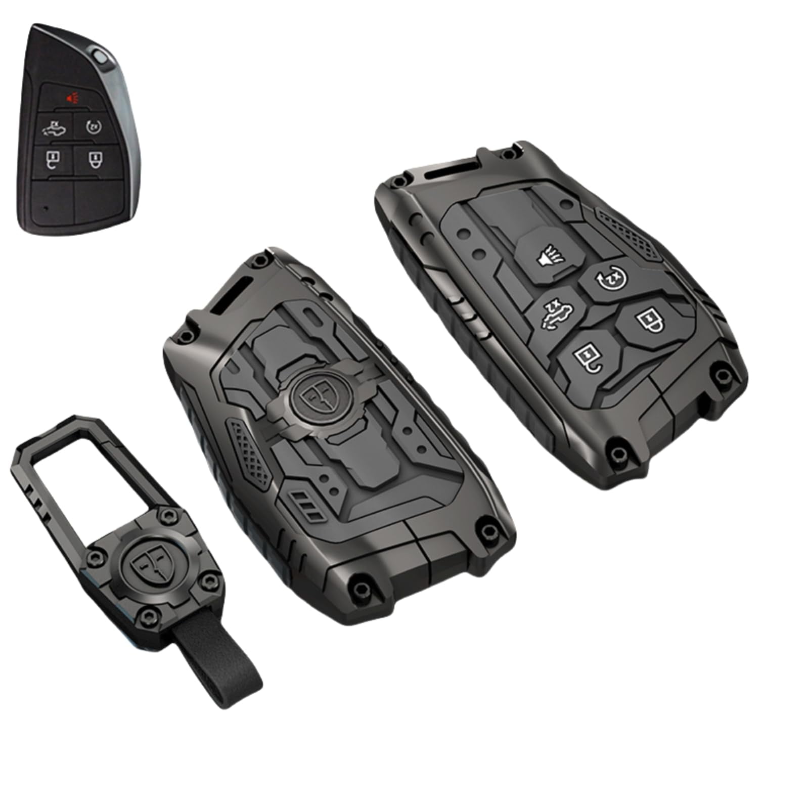 Zinc Alloy Key Fob Cover, Compatible with 2022-2025 Chevy Silverado ...