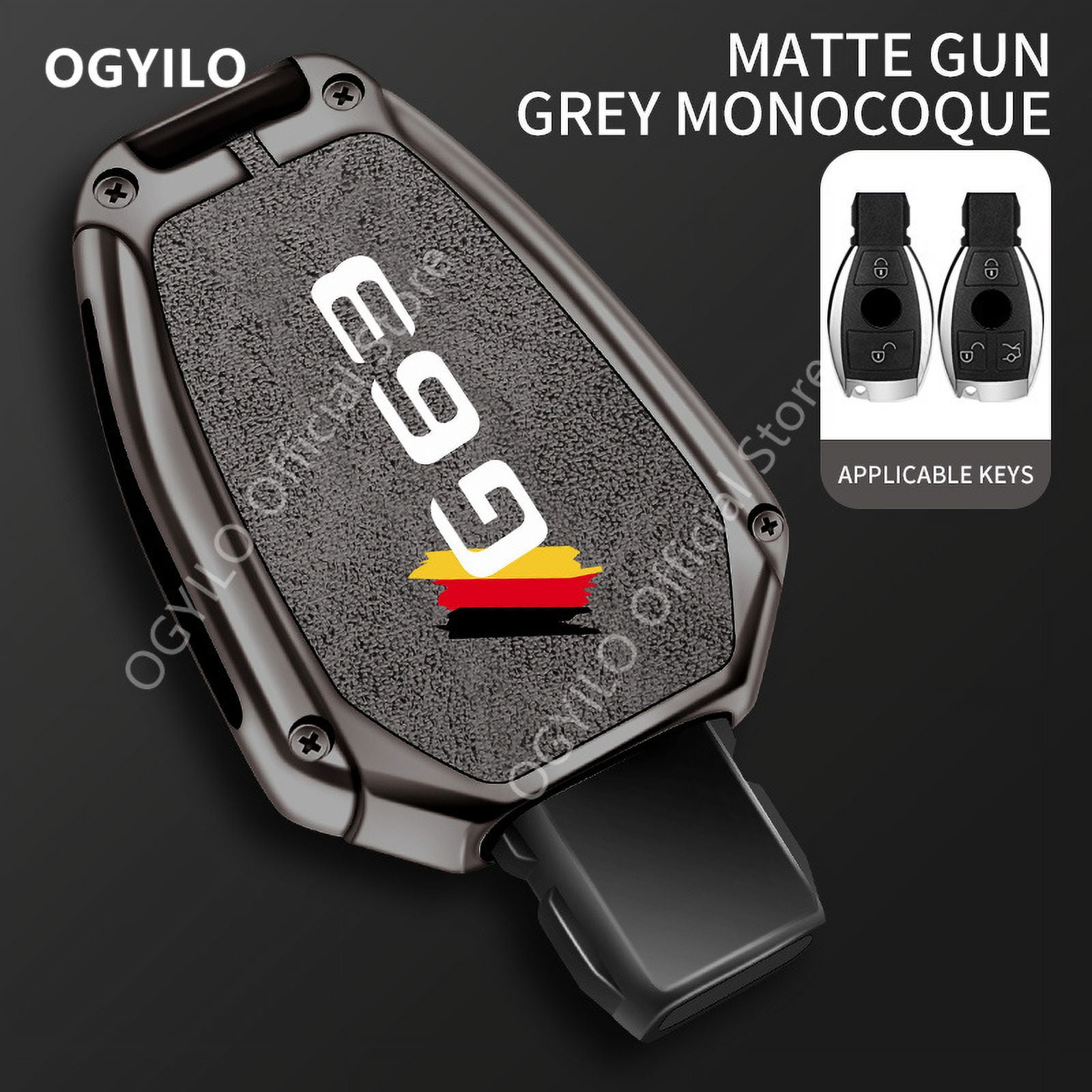 Zinc Alloy Leather Car Key Cover For Mercedes Benz G63 B 2/3 buttons A ...