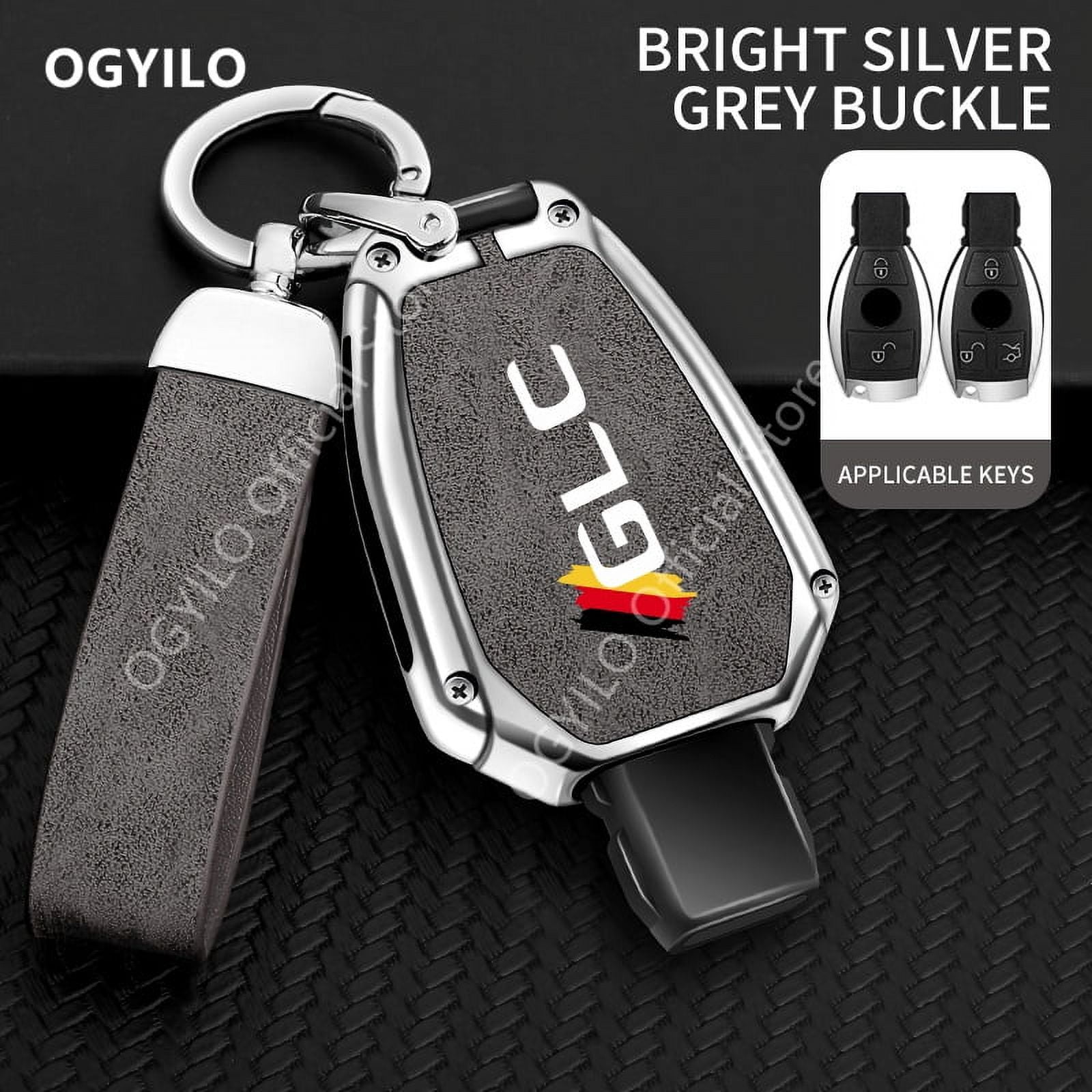 Zinc Alloy Leather Car Key Cover For Mercedes Benz GLC B 2/3 buttons ...