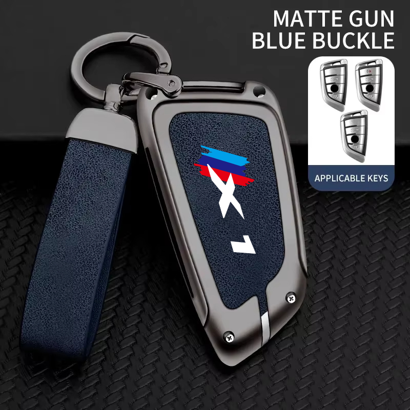 Zinc Alloy Leather Car Remote Control Key Case Cover For BMW X1 X3 X5 ...