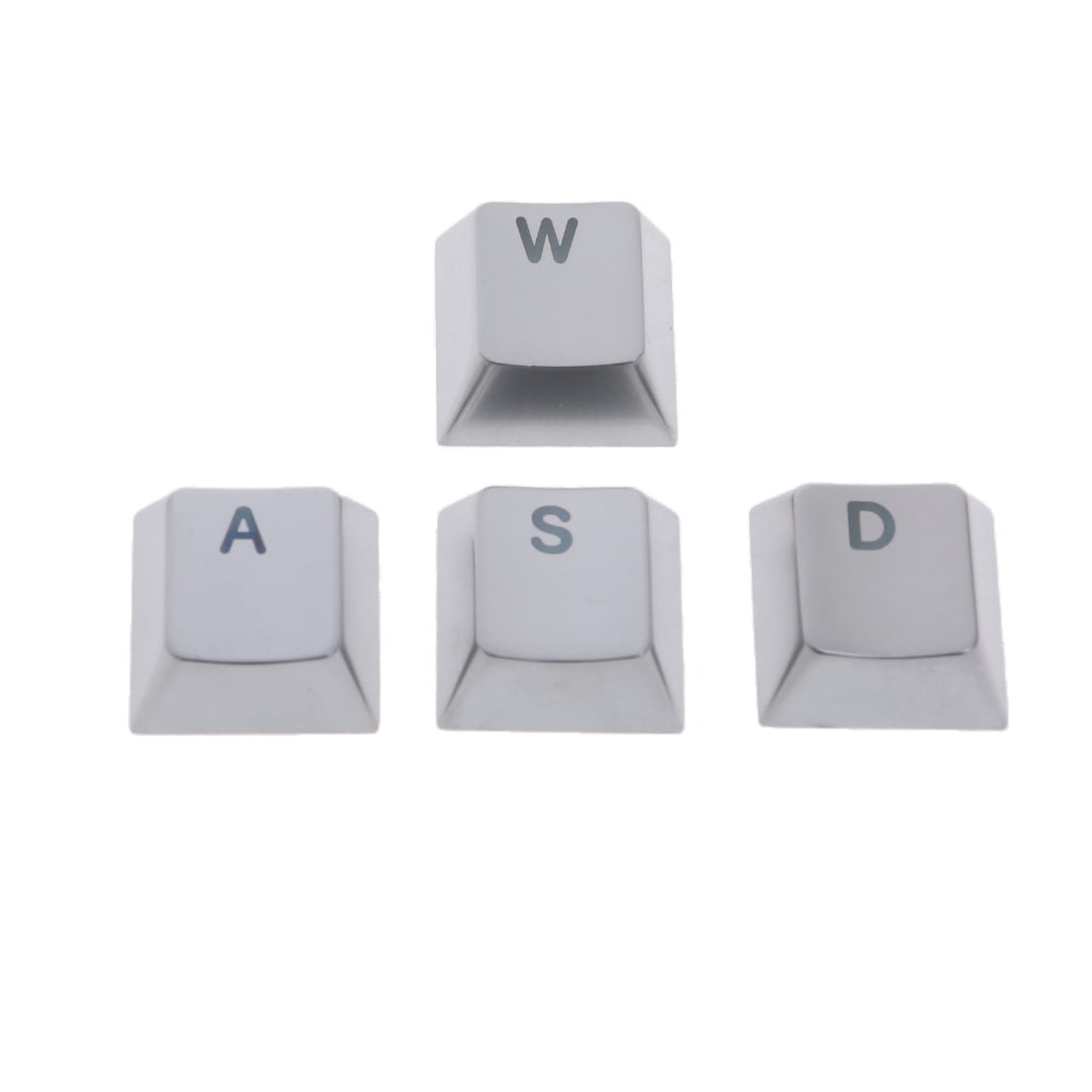 Zinc Alloy Metal Keycap Set For WASD Directions Light Etched Enhances ...