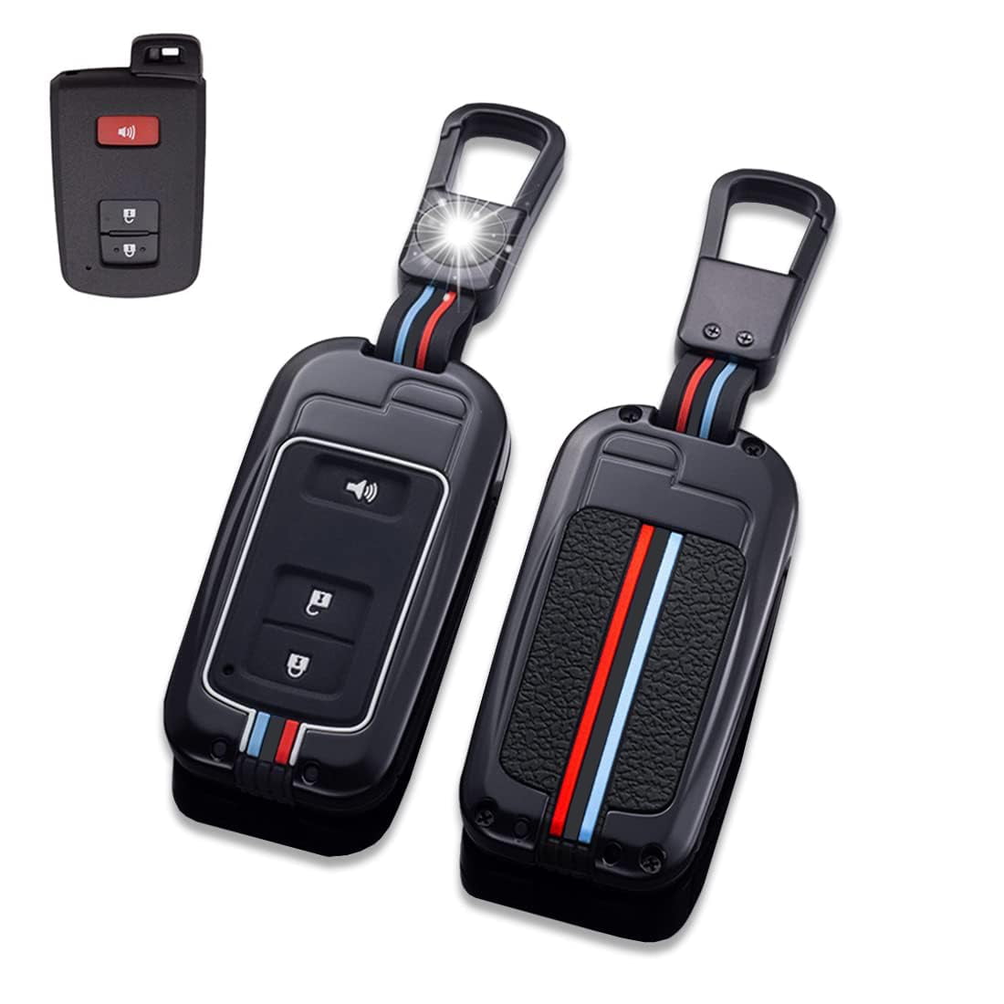 Zinc Alloy Metal Smart Key Fob Cover Fit for Toyota Tacoma Sequoia ...