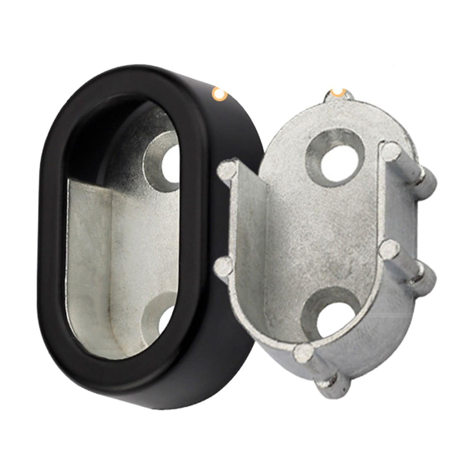 Zinc Alloy Oval Closet Rod End Supports Wardrobe Flange Bracket Holder ...