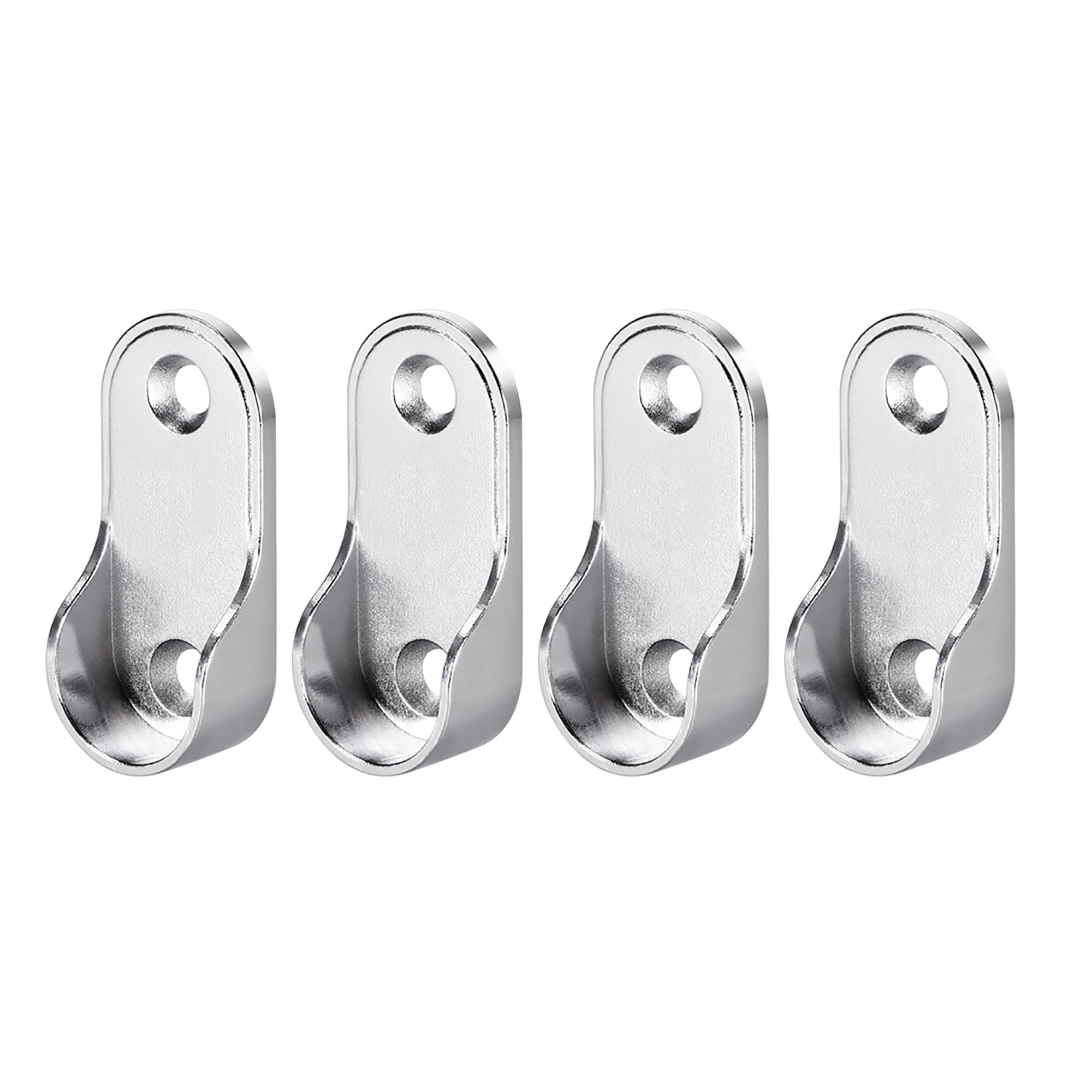 Uxcell Oval Closet Wardrobe Rod End Supports Fit Rod Dia 0.75'' Zinc ...