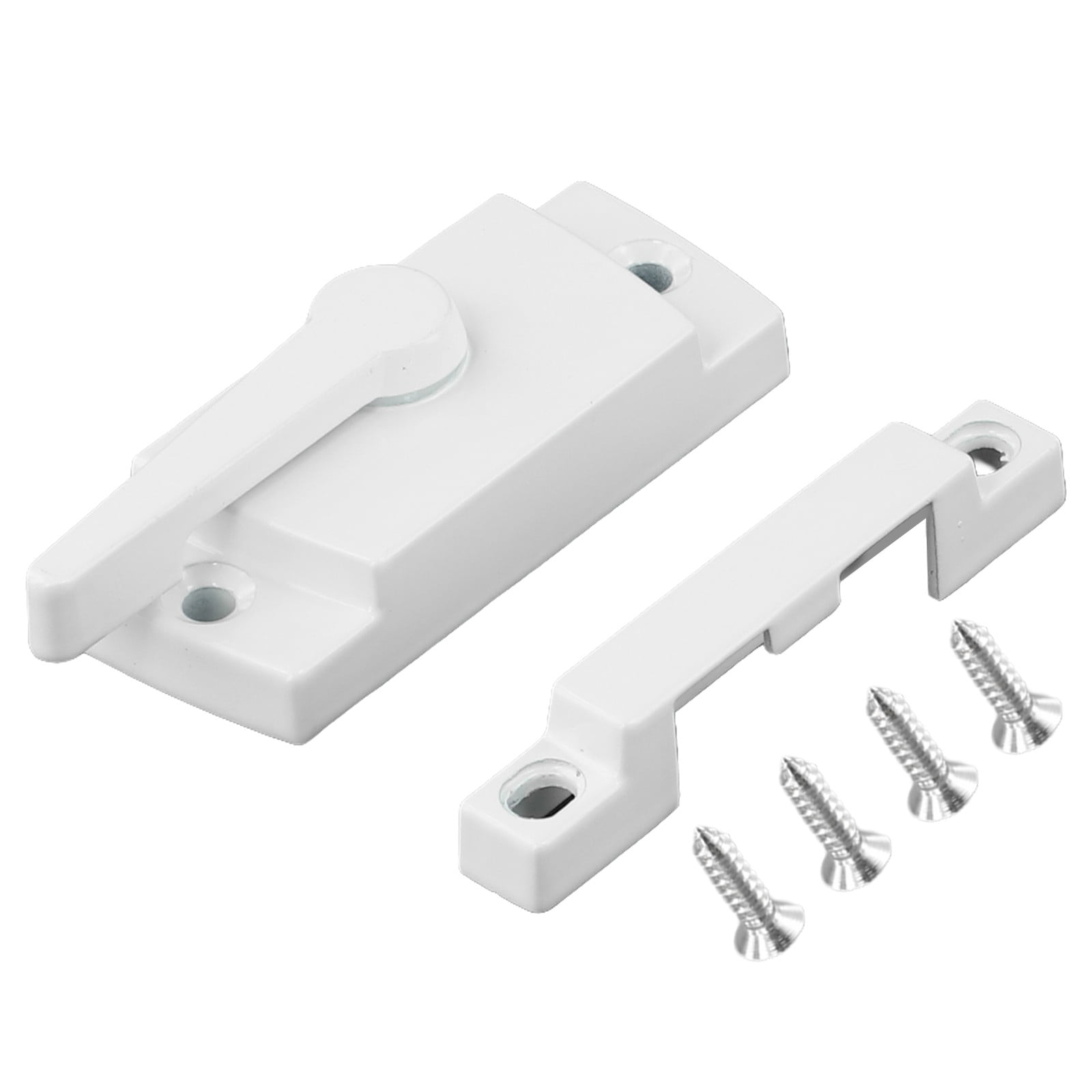Zinc Alloy Sliding Casement Sash Vertical Slider Fitch Catch Lock White ...
