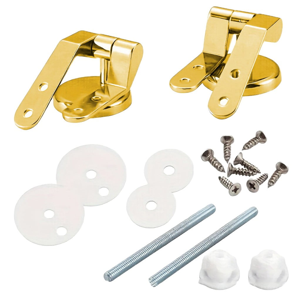 Zinc Alloy Toilet Seat Hinges Kit Soft Close Mechanism Gold Color ...
