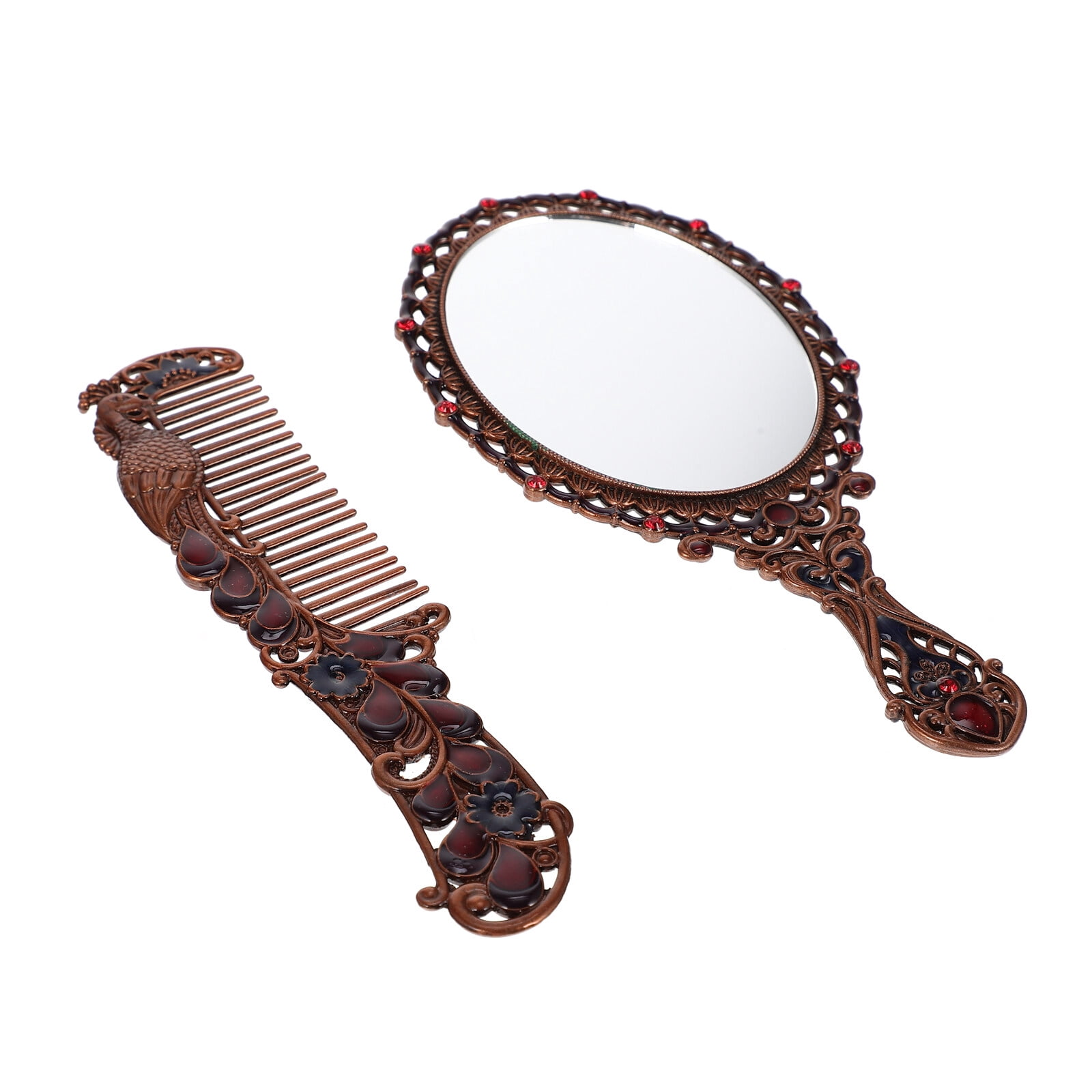Zinc Alloy Vanity Mirror Hand Mirrors with Handle Antique Dressing ...