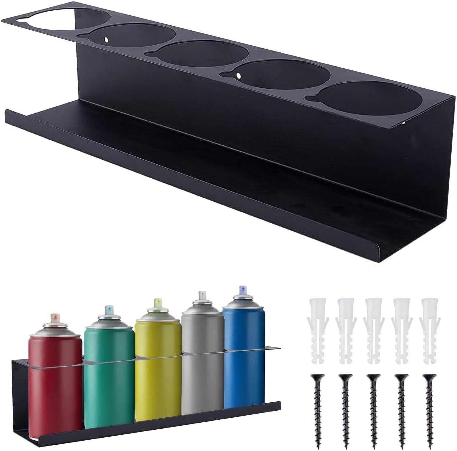 Zinc Alloy Wall Mounted Cylinder Tube Display Rack Black 93x421x98mm ...