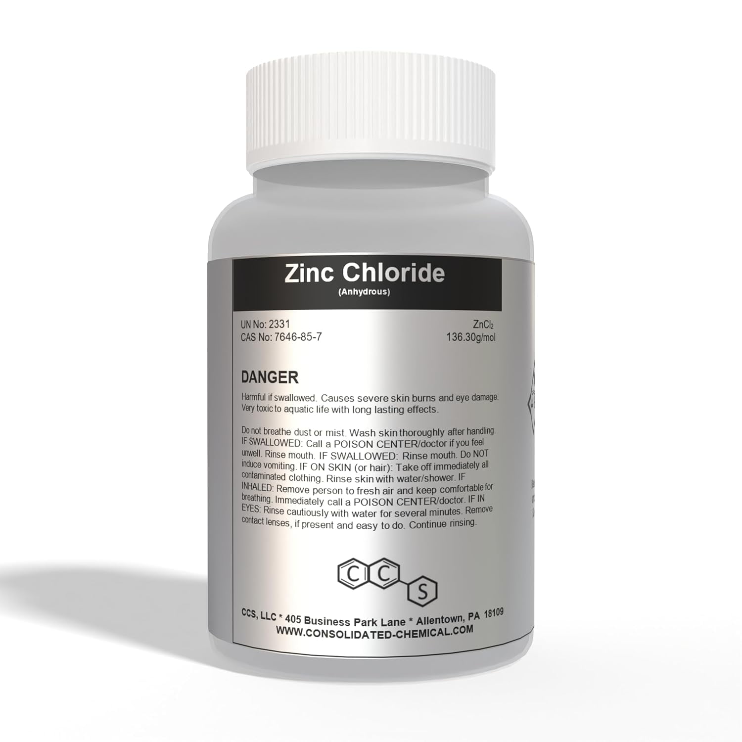 Zinc Chloride Purified 99% (1000 Grams) - Walmart.com