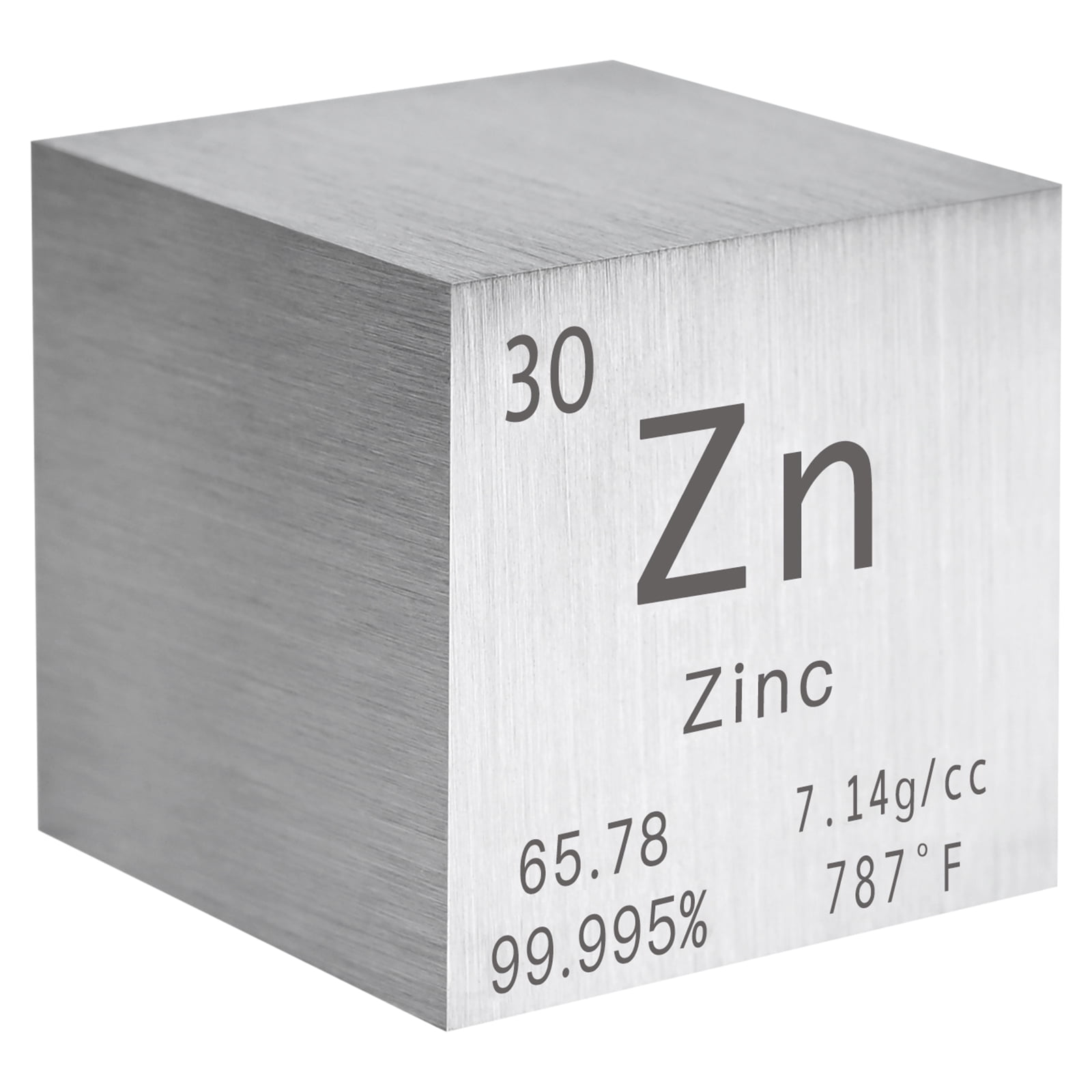 Zinc Cube Pure Metal High Density Cube Laser Engraved Cube for Element ...
